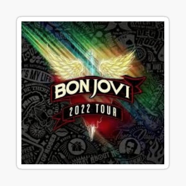 "bon jovi tour 2022-bon jovi" Sticker by adrennaline | Redbubble