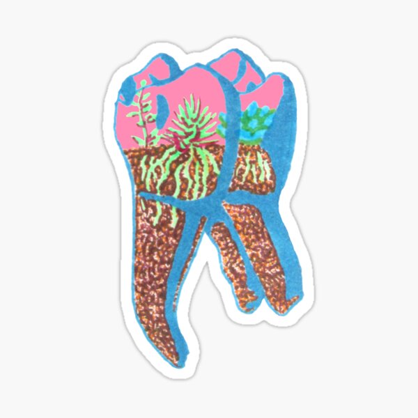 "Tooth Terrarium " Sticker for Sale by RaLiz | Redbubble