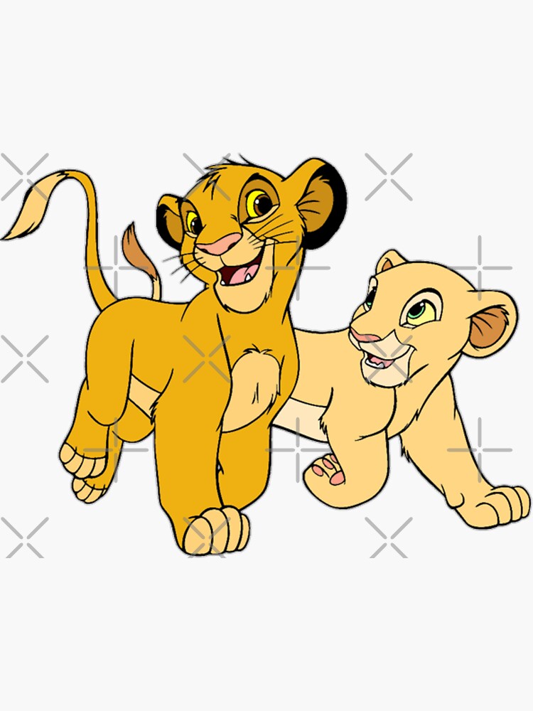 "Simba & Nala" Sticker by PreGAty | Redbubble