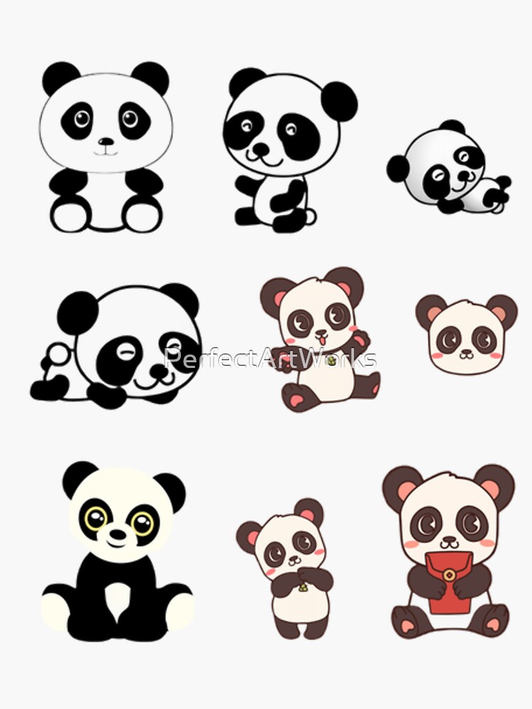 "Cool Panda Pack Panda lover, Stickers Pack Panda Music Panda Love ...