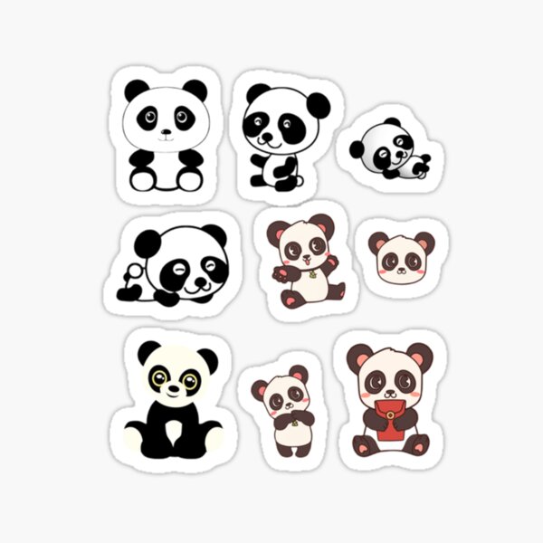 "Cool Panda Pack Panda lover, Stickers Pack Panda Music Panda Love ...