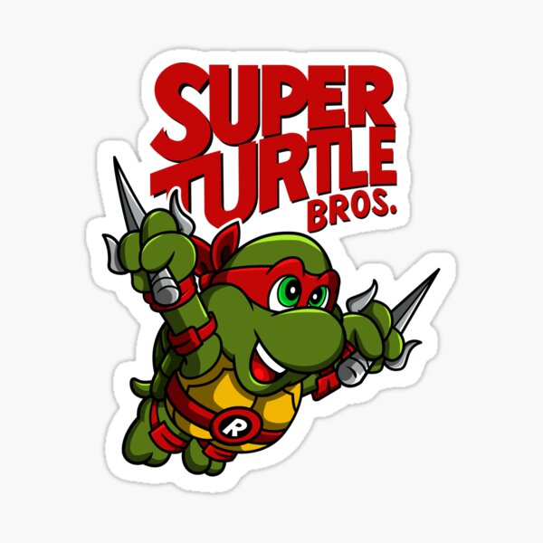 "Super Turtle Bros - Raph" Sticker for Sale by Punksthetic | Redbubble