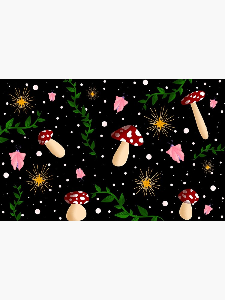 Star Butterfly Mushroom Patterns Poster For Sale By Lisiouni Redbubble