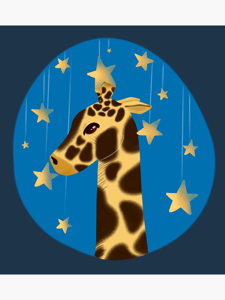 "Giraffe star background" Sticker for Sale by Lisiouni | Redbubble