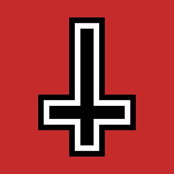 "Inverted cross" Sticker for Sale by Geek Chic | Redbubble
