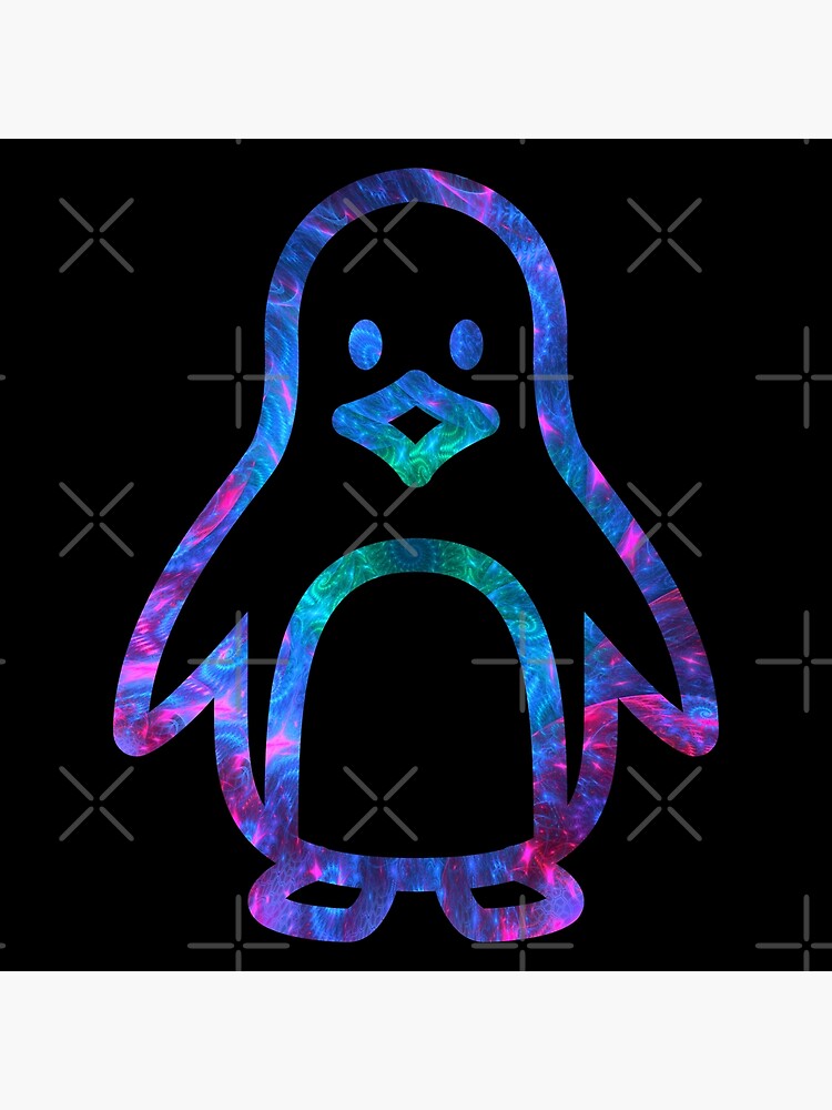 "psychedelic rainbow penguin outline" Poster by Zevy-Darling | Redbubble