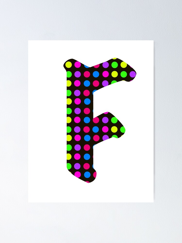 "RETRO INITIAL “F” POLKA DOT" Poster for Sale by StudioNeely | Redbubble
