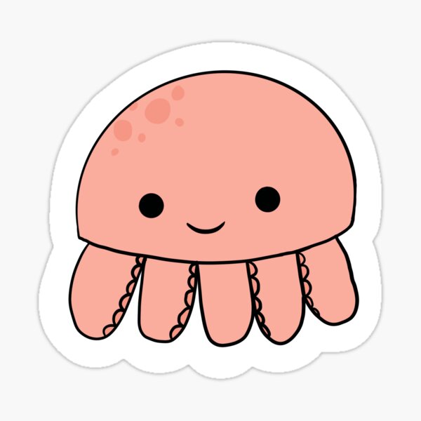 "pink octopus sticker " Sticker by wisewaves | Redbubble