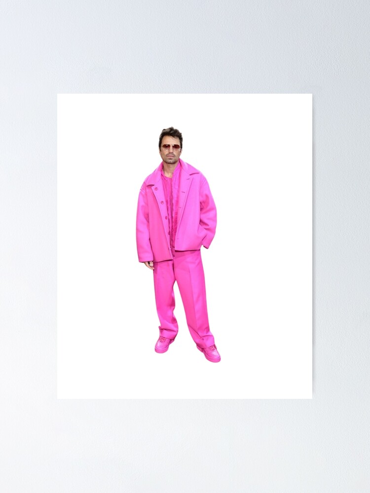 "Sebastian Stan all pink met gala " Poster by prianart | Redbubble