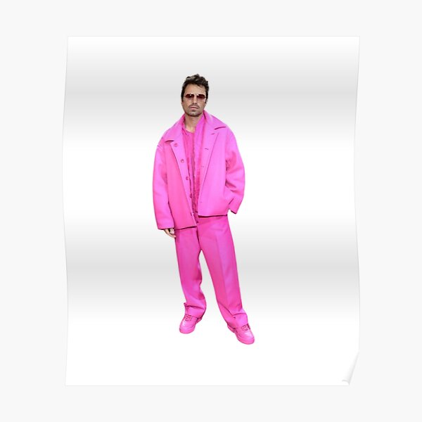"Sebastian Stan all pink met gala " Poster by prianart | Redbubble