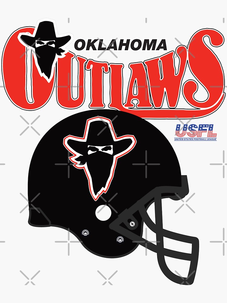 "Oklahoma Outlaws Helmet" Sticker for Sale by TeeArcade84 | Redbubble