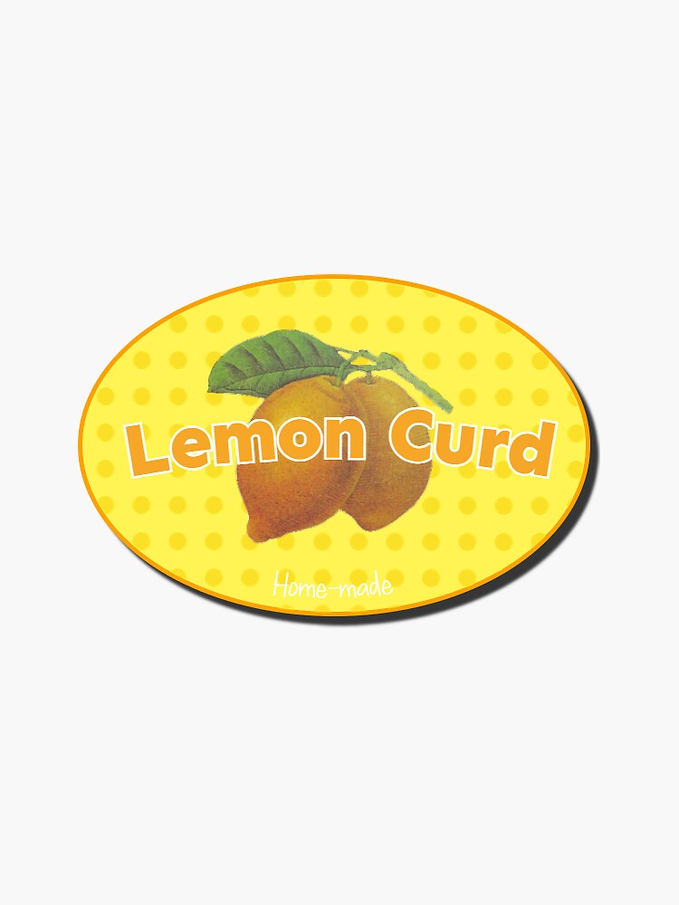 "Home-made Lemon Curd Label" Sticker by ArtyRuby | Redbubble