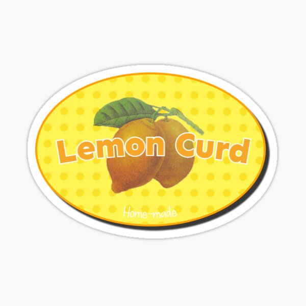 "Home-made Lemon Curd Label" Sticker by ArtyRuby | Redbubble