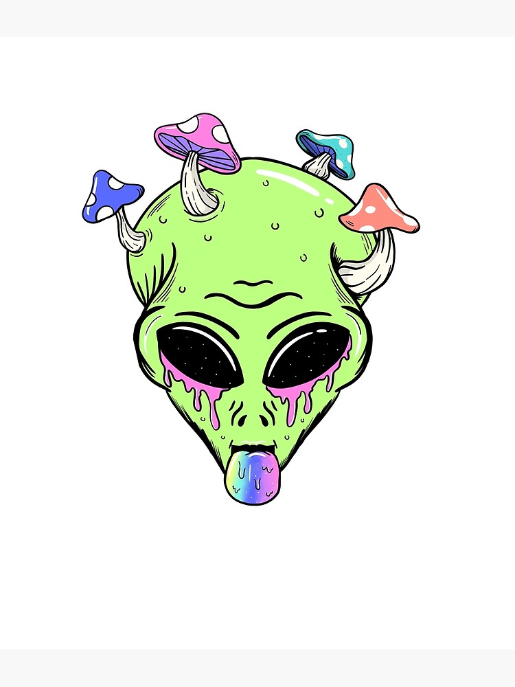"Trippy Cool Alien Mushrooms" Poster for Sale by SimpleStoner | Redbubble