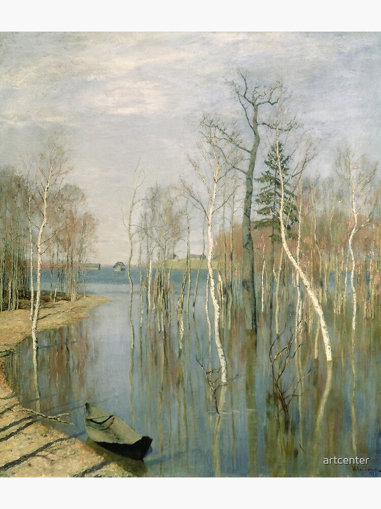 Isaak Levitan - Spring, High Water Premium Matte Vertical Poster sold ...