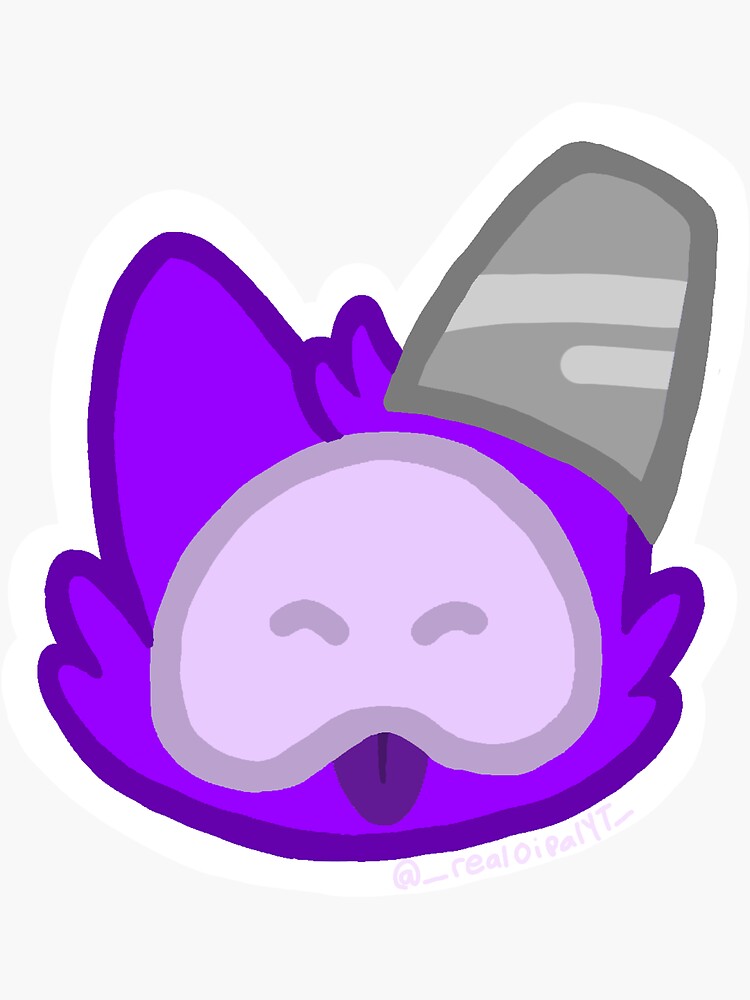 "Purple Slimepup with bucket" Sticker for Sale by RealOipalYT | Redbubble