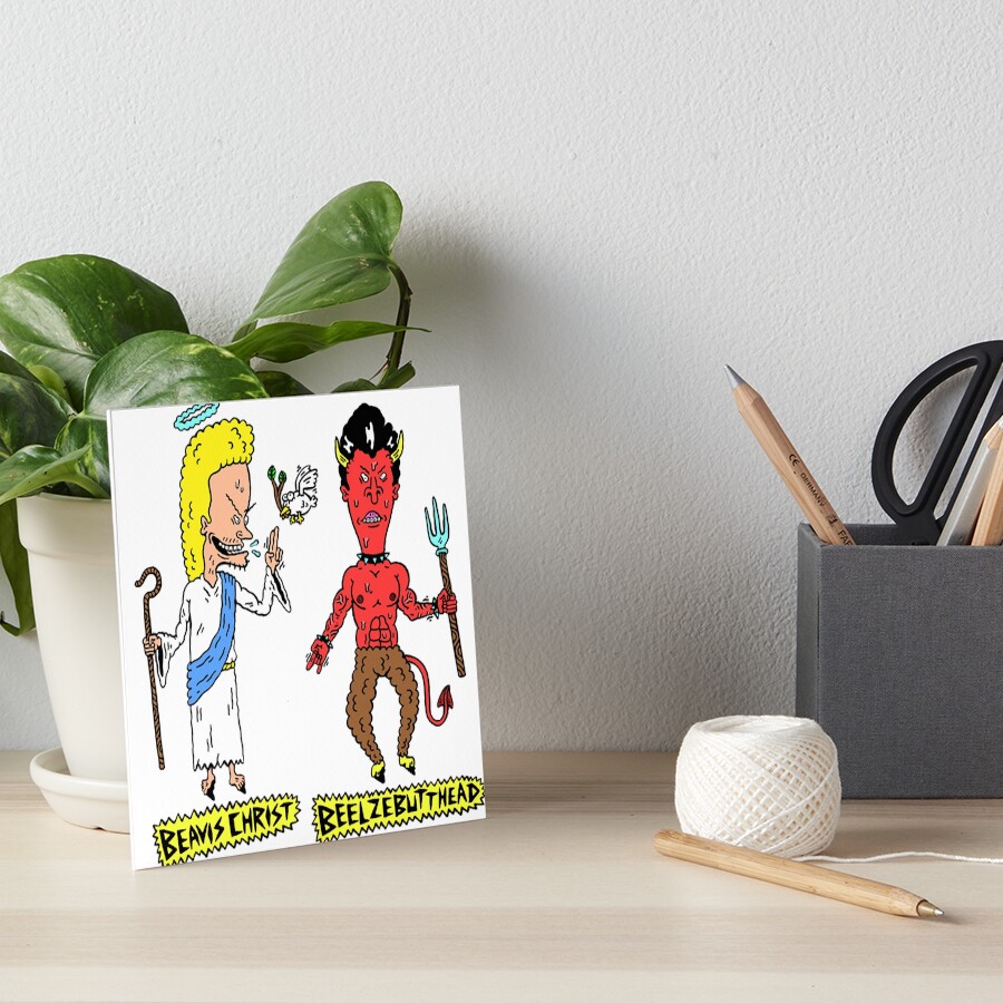 "Beavis Christ and Beezlebutthead " Art Board Print by JesseMusgrove ...