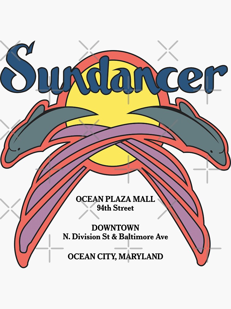 "Sundancer Surf Shop, Ocean City, MD" Sticker for Sale by TeeArcade84 ...