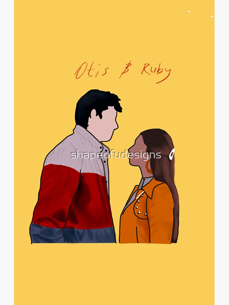 "Otis and Ruby " Sticker for Sale by shapeofudesigns | Redbubble