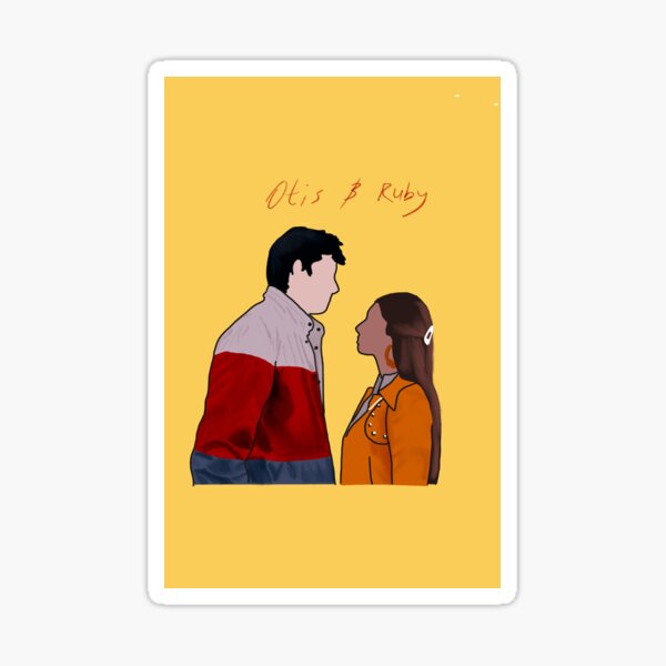 "Otis and Ruby " Sticker for Sale by shapeofudesigns | Redbubble