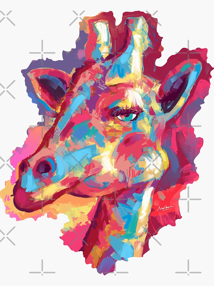 "Giraffe Pop art by Mailson Cello" Sticker for Sale by ArtMailsonCello ...