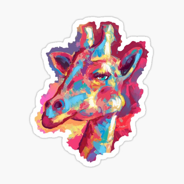 "Giraffe Pop art by Mailson Cello" Sticker for Sale by ArtMailsonCello ...