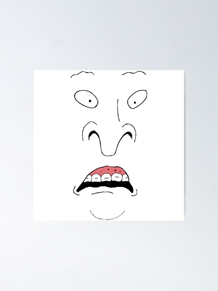"Funny Beavis and Butthead Face " Poster for Sale by MatildaSouth ...