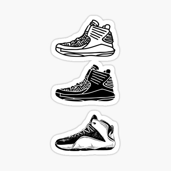 "Basketball Shoes High tops" Sticker by Bzsar | Redbubble