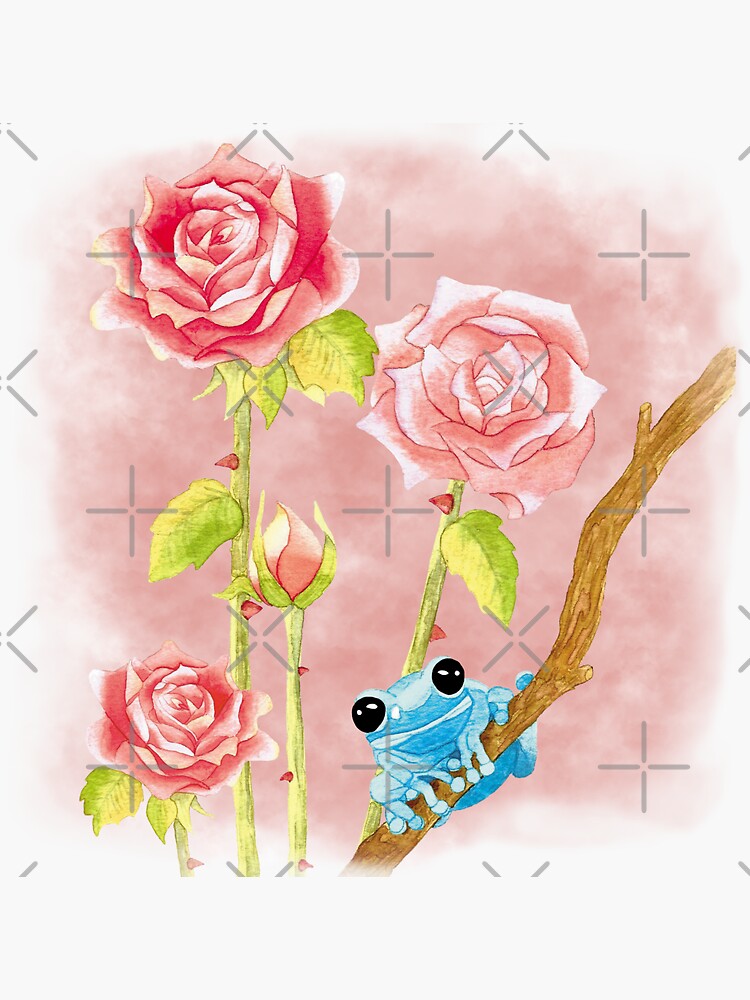 "Blue Frog sticker" Sticker by moodyTea | Redbubble