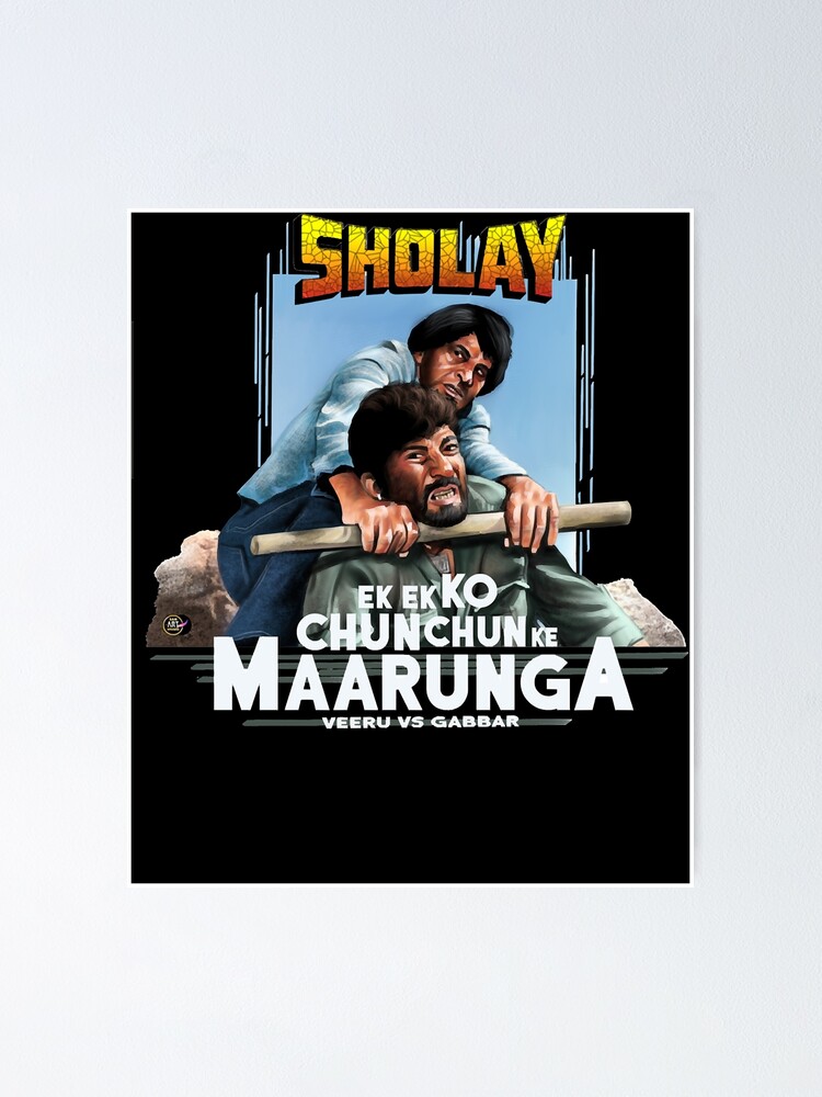 "Great Model Sholay Veeru Vs Gabbar" Poster for Sale by ReanaRuecker69 ...
