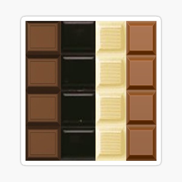 "chocolate bars patchwork" Sticker for Sale by hellcom | Redbubble