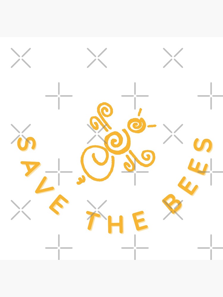 "Save the bees little bee original wee artist" Sticker by tequilahaha ...