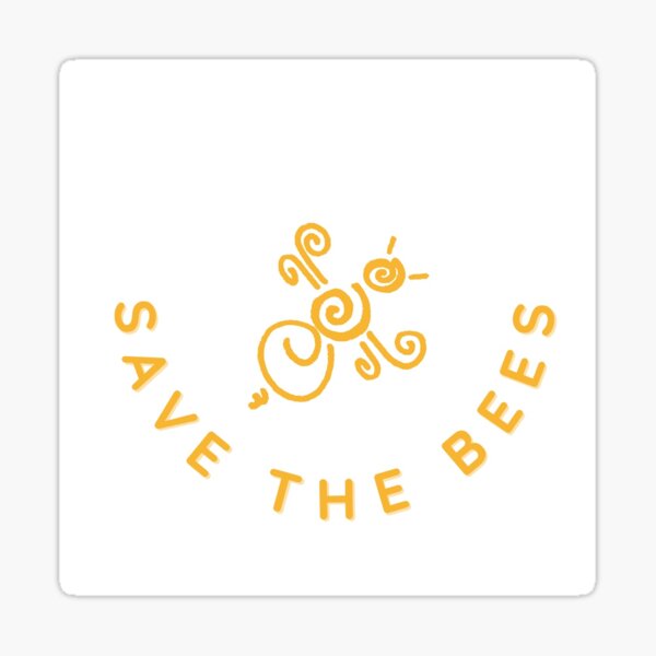 "Save the bees little bee original wee artist" Sticker by tequilahaha ...