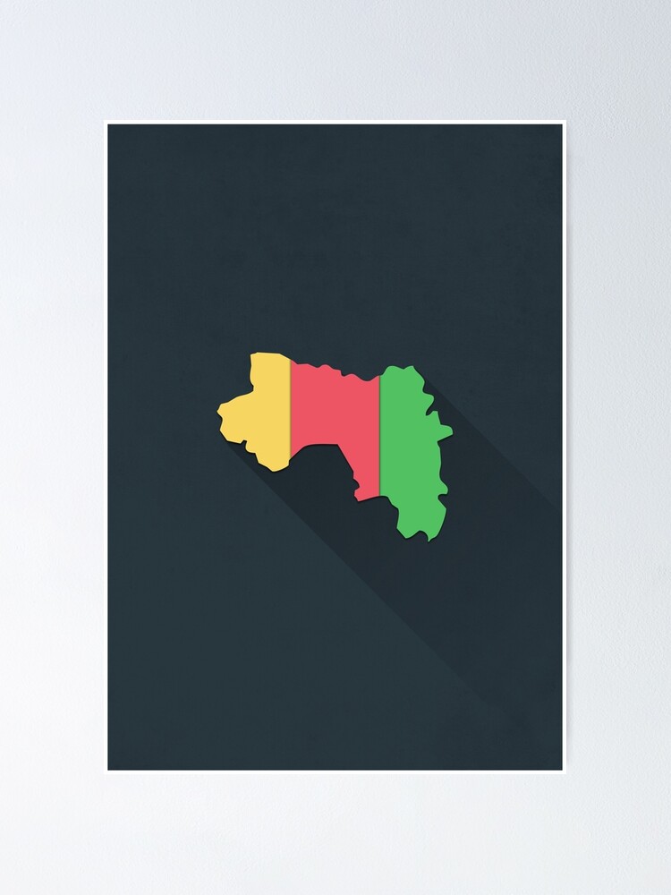 "Guinea" Poster by FlatFlags | Redbubble