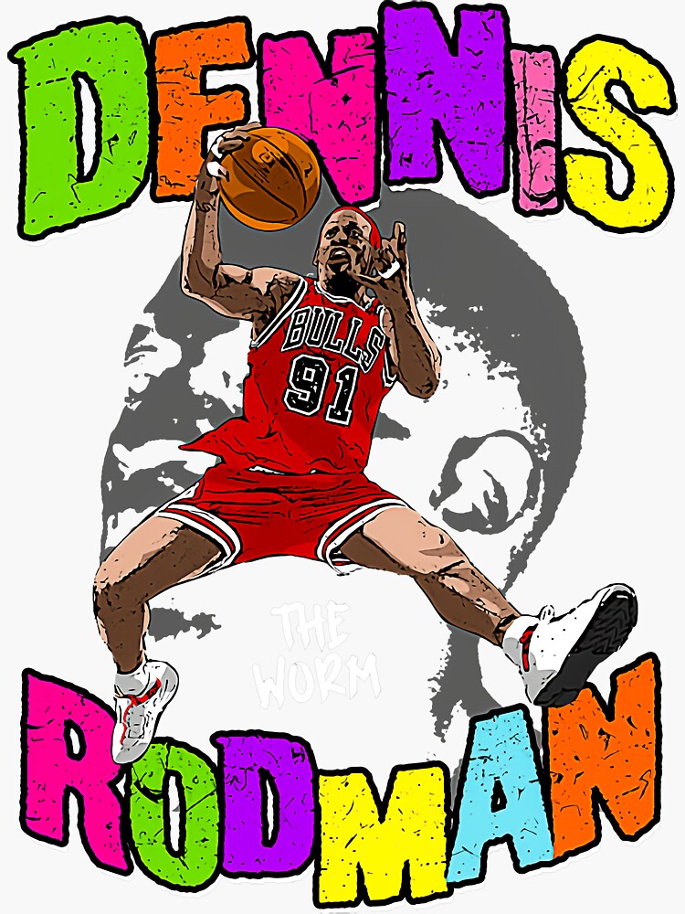 "Dennis Rodman Dennis Rodman Dennis Rodman Dennis Rodman sport" Sticker ...