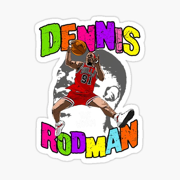 "Dennis Rodman Dennis Rodman Dennis Rodman Dennis Rodman sport" Sticker ...