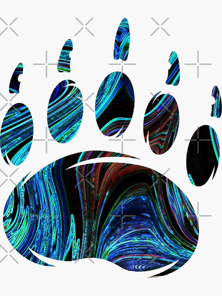 "aesthetic footstep bear" Sticker by Integrade-TXC | Redbubble