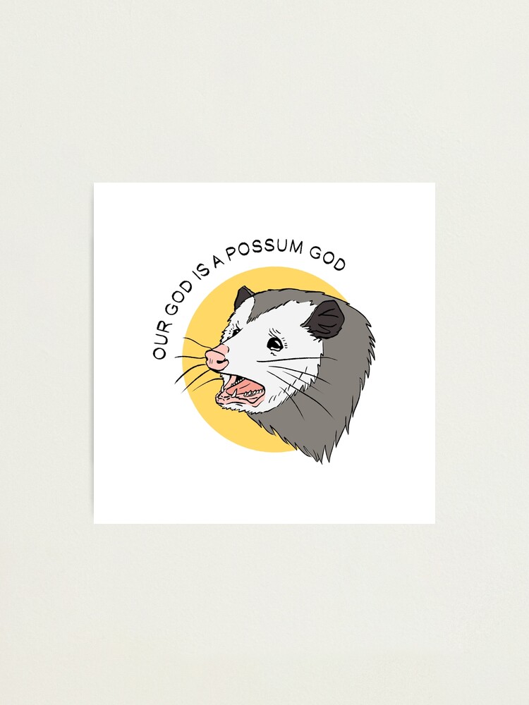 "Our God Is A Possum God" Photographic Print by leviathancrow | Redbubble