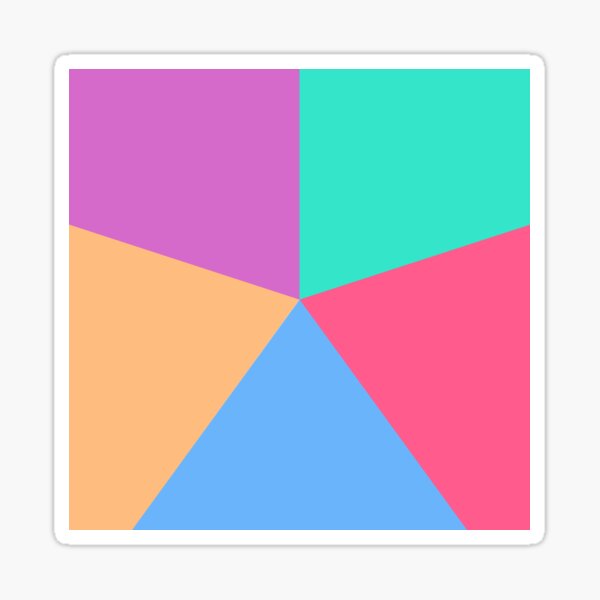 "5 color circle spectrum" Sticker by realcg | Redbubble