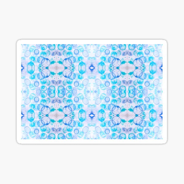 "Abstract Blue and Turquoise Bubble Art" Sticker by Creative-Voyage ...