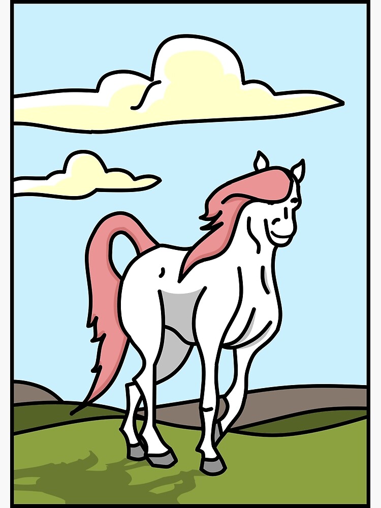 "Tina's Pink Mane Horsey" Poster for Sale by leelahenry | Redbubble
