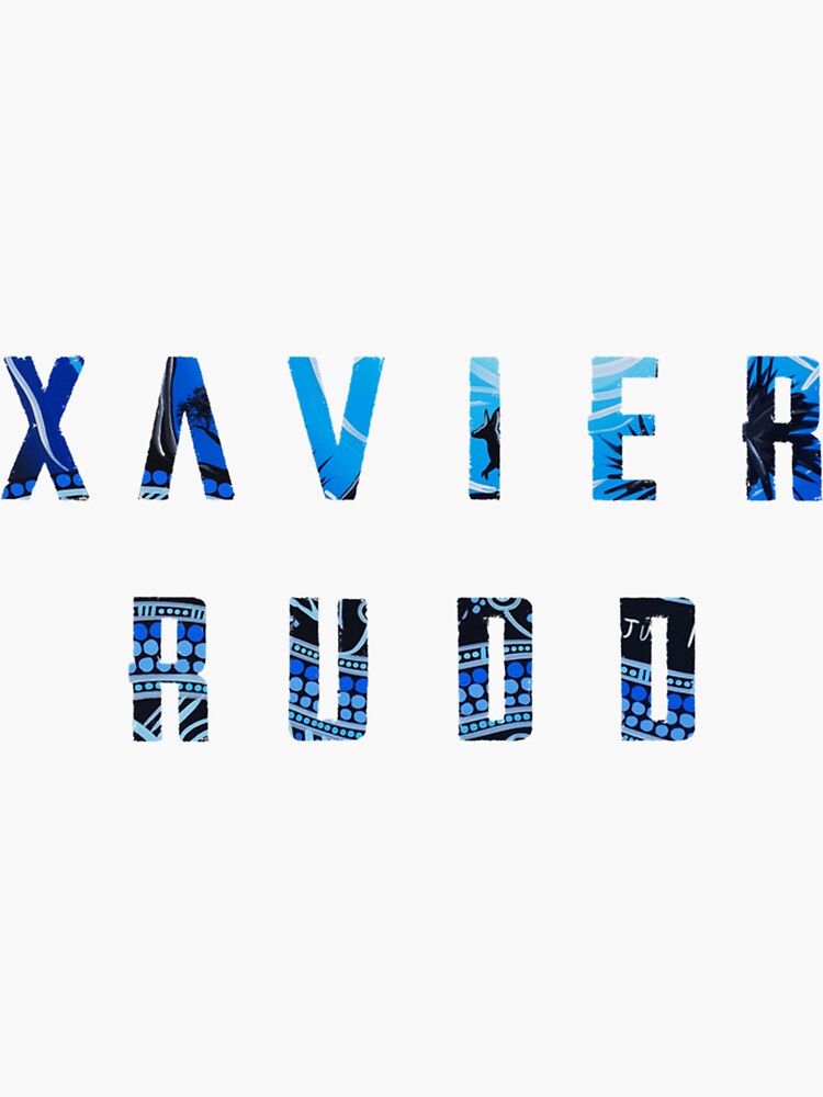 "Xavier Rudd Text v2 " Sticker by RatedHBCUs | Redbubble