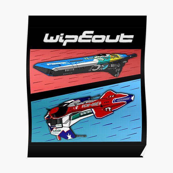 "Wipeout Ships Comic Strip Logo " Poster by FennecFoxCA | Redbubble
