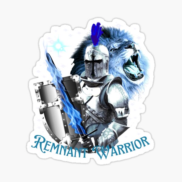 "Remnant Warrior Blue Knight " Sticker by SwordofGod | Redbubble