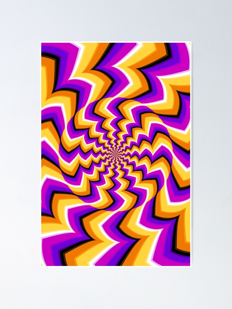 "Optical Illusion #1 Psychedelic Abstract Acid Trip Visual" Poster for ...