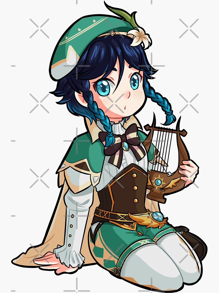 "Venti Chibi" Sticker for Sale by pau-stark507 | Redbubble