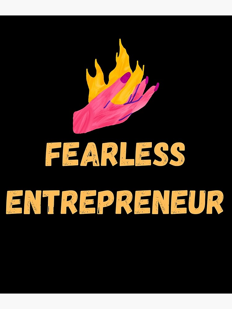 "Fearless entrepreneur + hand hold on fire, Color yellow gold brown ...
