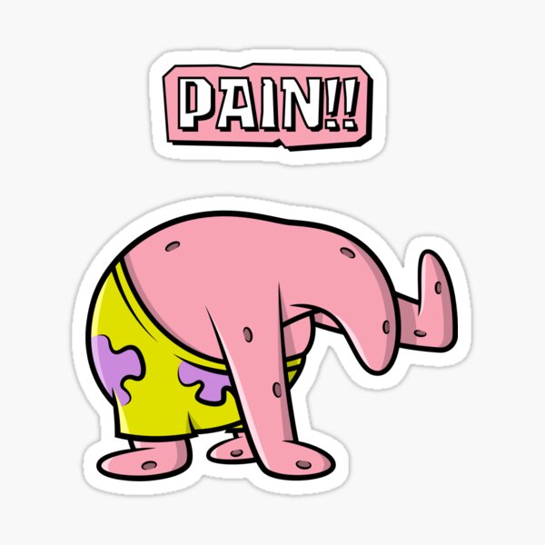 "Patrick Pain" Sticker for Sale by kp12355 | Redbubble