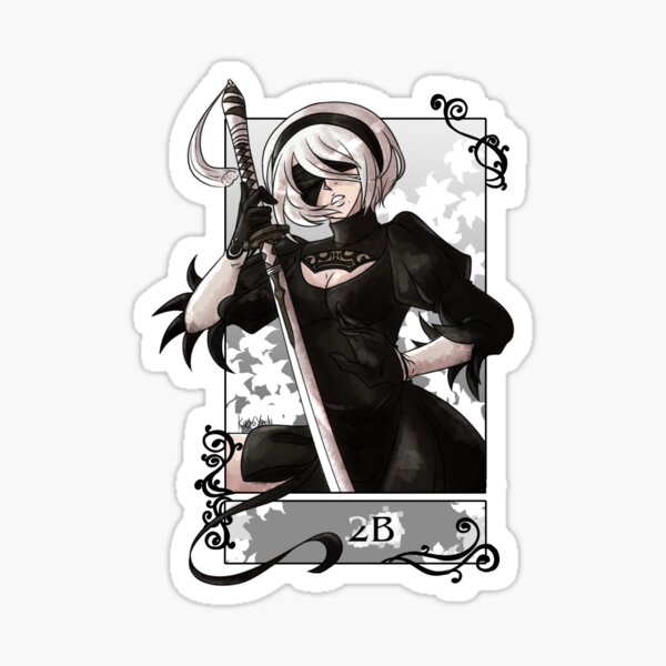 "2B Nier:Automata (Fan Work)" Sticker by KikyoYuuki | Redbubble