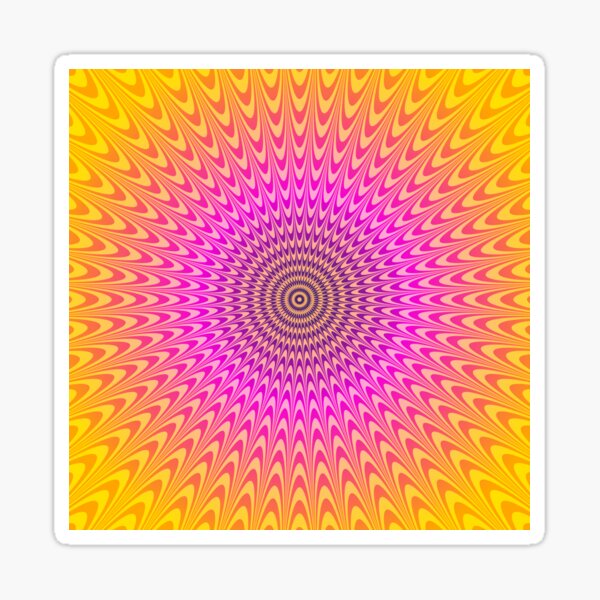 "Optical Illusion #4 Psychedelic Abstract Acid Trip Visual" Sticker by ...
